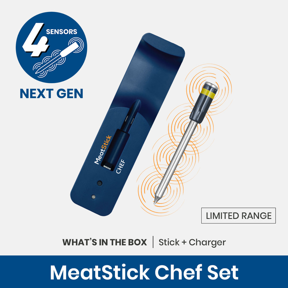 MeatStick Chef Set | The Smallest Wireless Meat Thermometer | The MeatStick